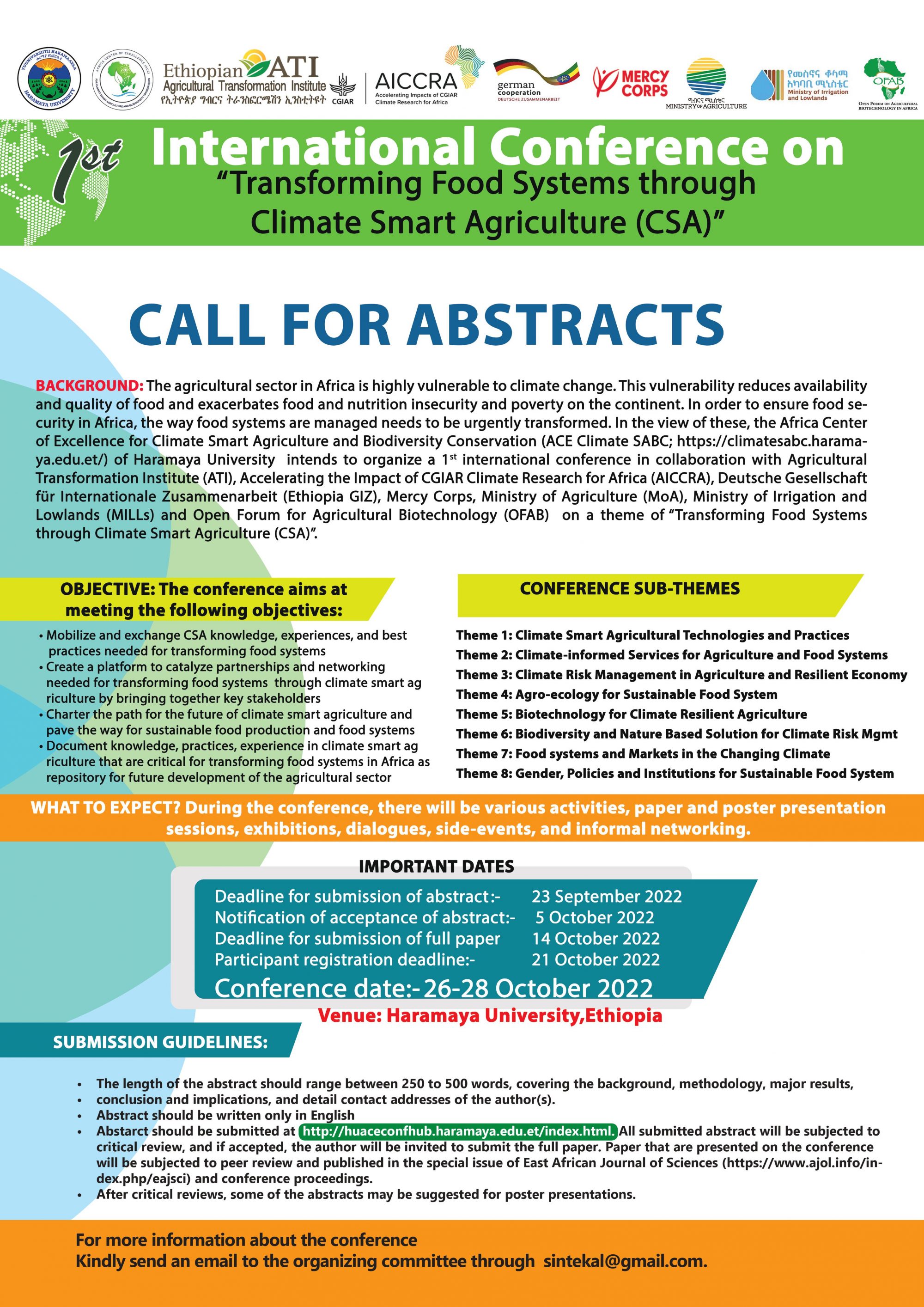 First International Conference on “Transforming Food Systems through ...